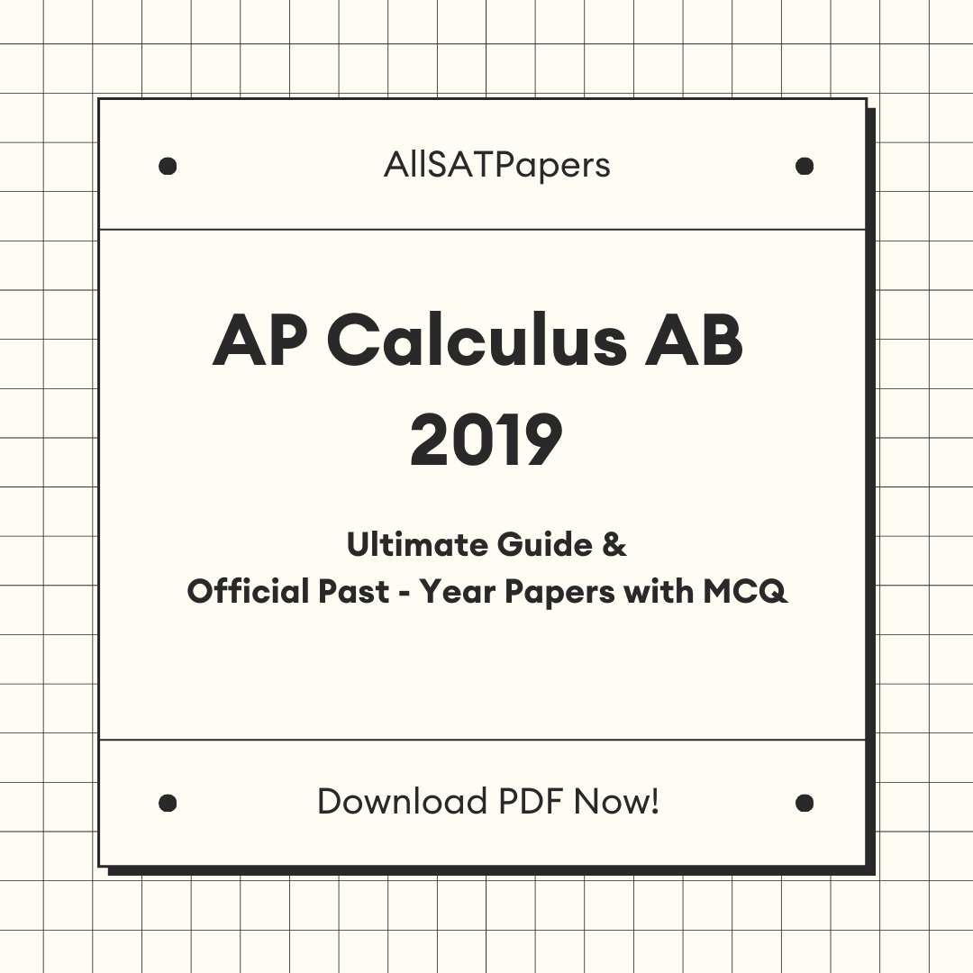 Official AP Calculus AB 2019 Full Exam | AP Test with MCQ and Answers ...