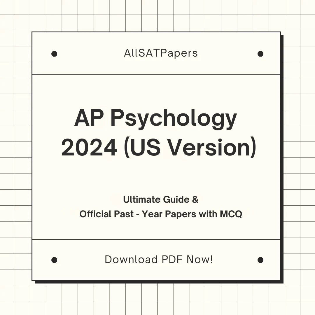 Official AP Psychology 2024 US | AP Test with MCQ and Answers in PDF ...