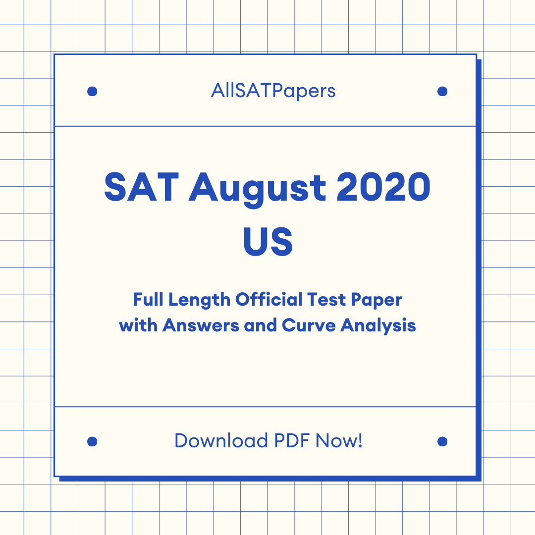 Official 2020 August US SAT Test | SAT QAS in PDF with Answers ...