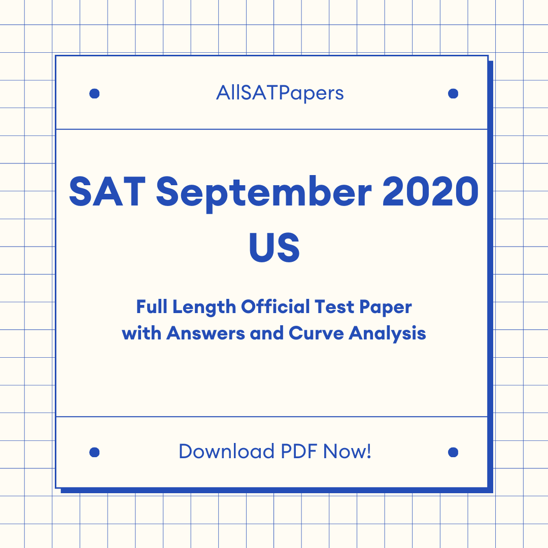 Official 2020 September US SAT Test | SAT QAS in PDF with Answers ...