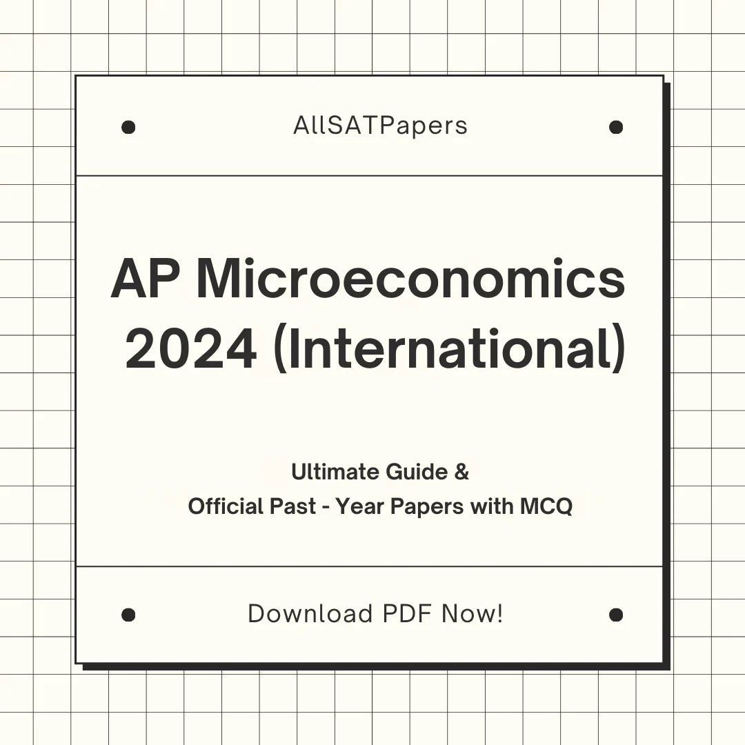 Official AP Microeconomics 2024 International | AP Test with MCQ and A ...