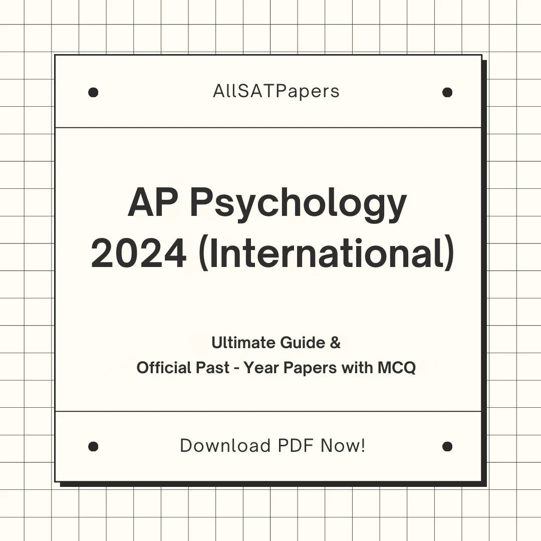 Official AP Psychology 2024 International | AP Test with MCQ and Answe ...