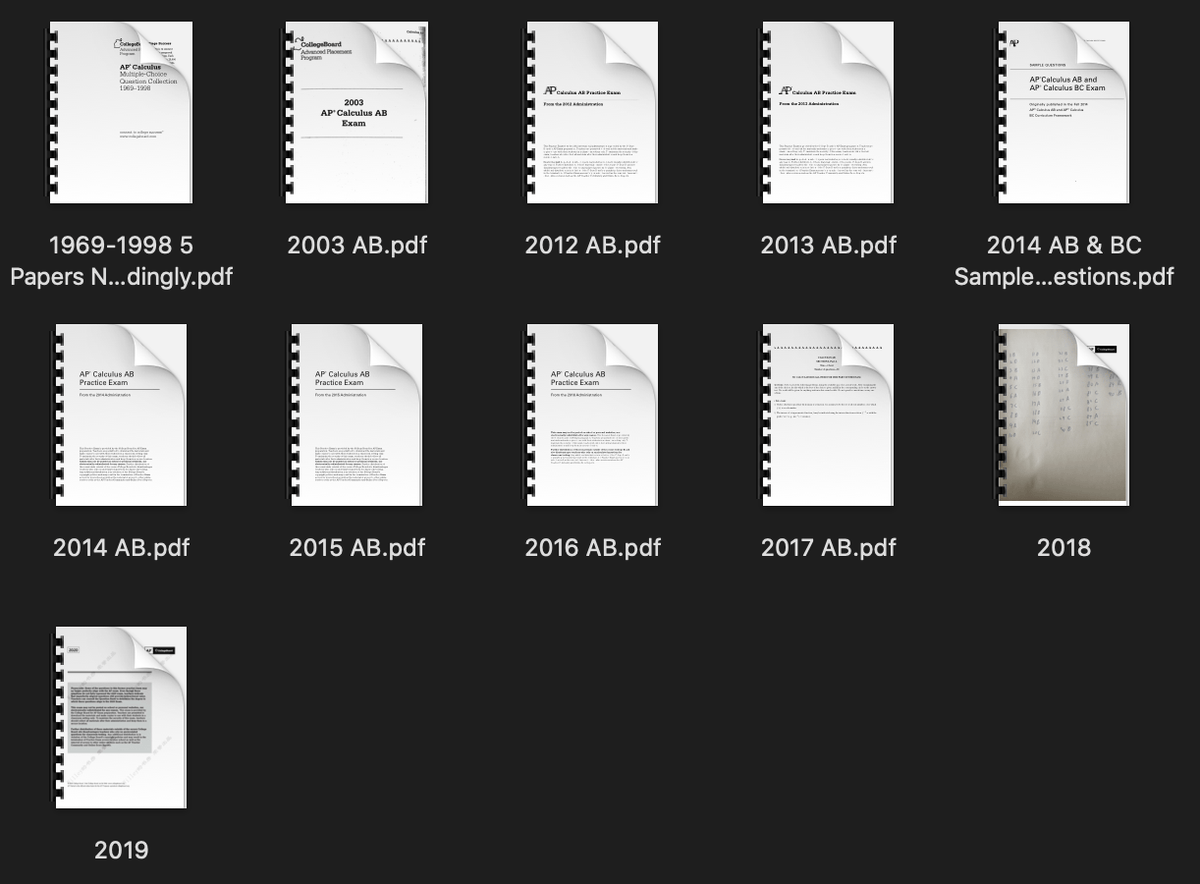 AP Calculus AB - 22 Official Full Exam Papers with MCQ from Year 1969 ...