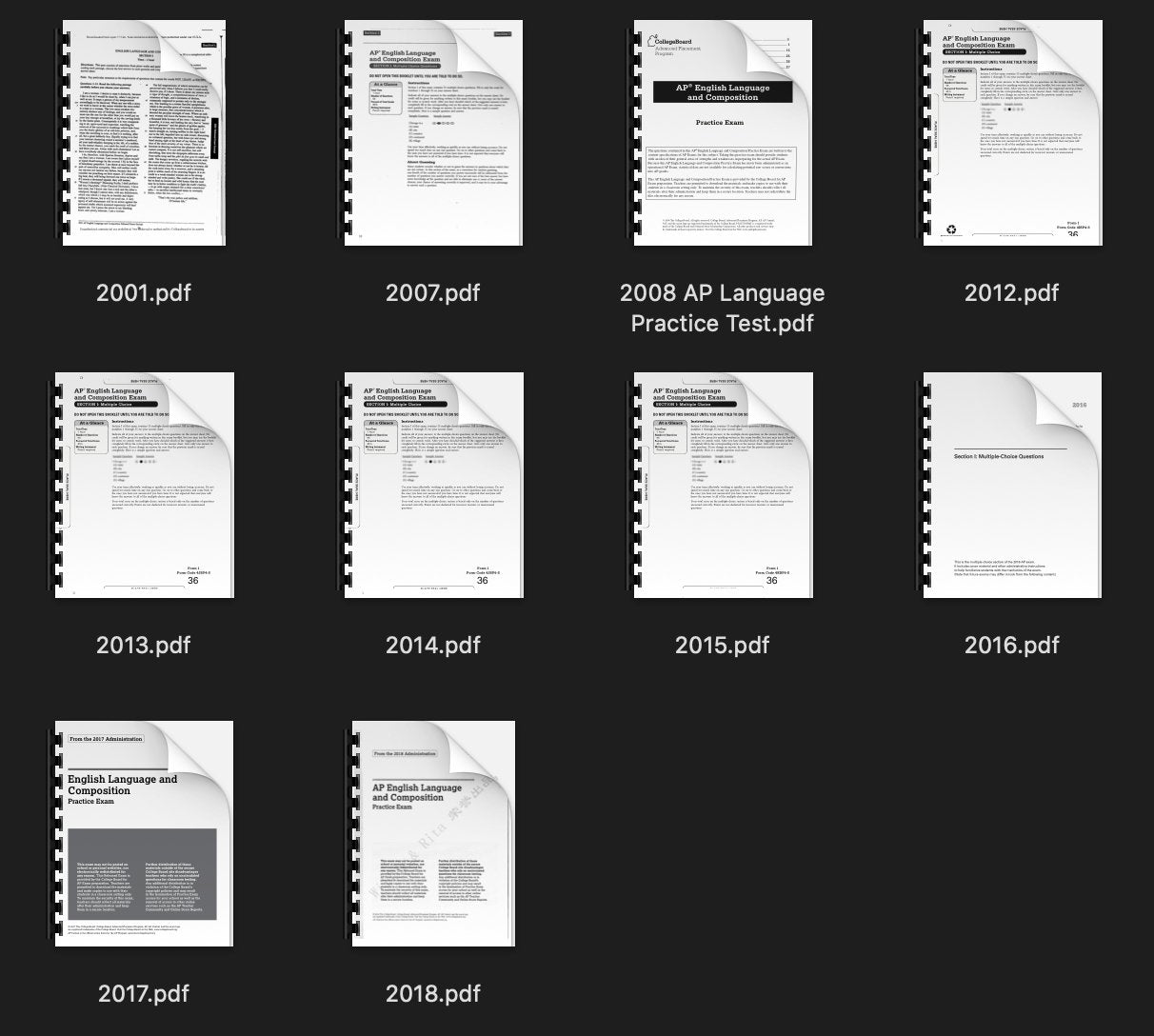 AP English Language - 14 Official Full Exam Papers with MCQ from Year – AllSATPapers