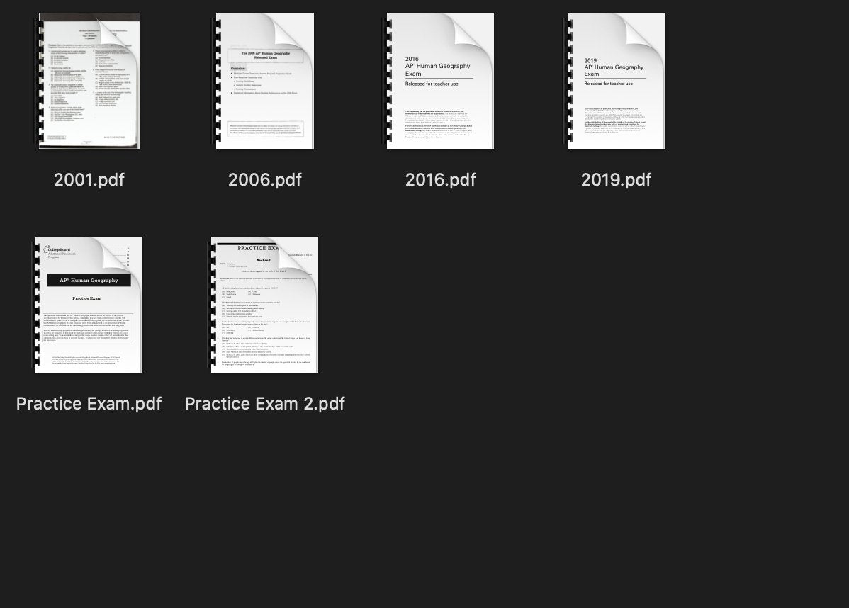 AP Human Geography - 8 Official Full Exam Papers with MCQ from Year 20 ...